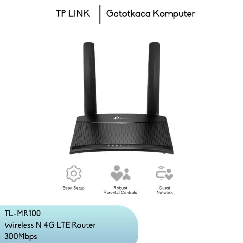 Promo Tp-link TL-MR100 4G LTE Router 300 Mbps Wireless N 4G Router MR100 Diskon 69% di Seller ...