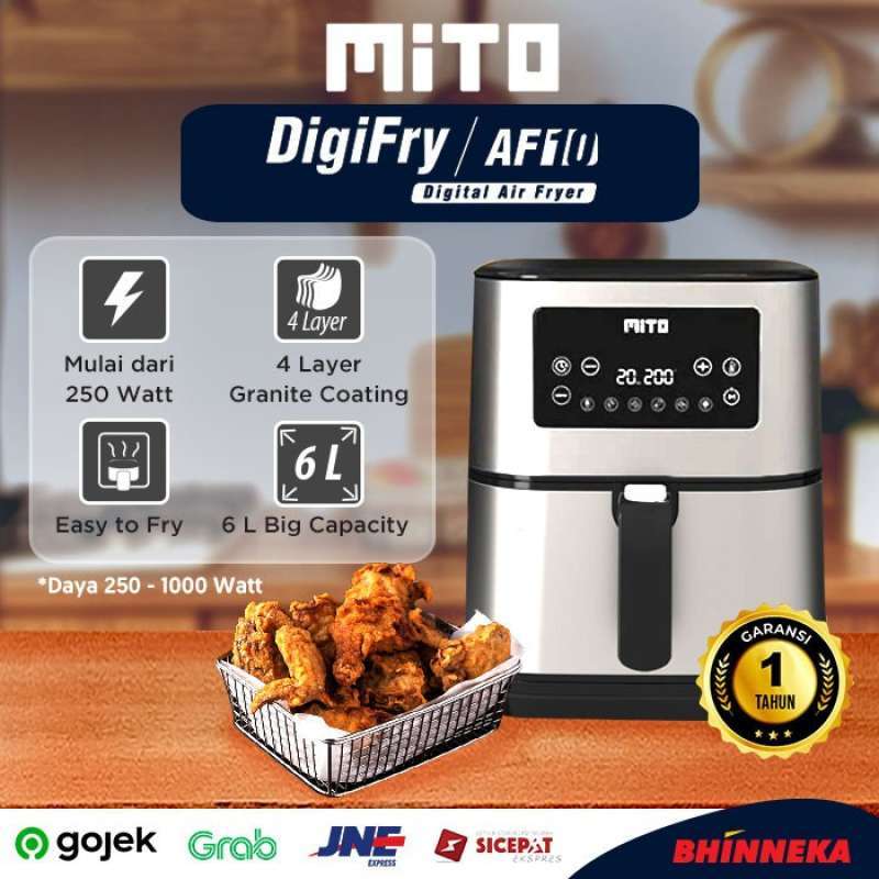 Promo MITO Air Fryer Grande AF-10 / Digifry 6 Liter Kapasitas Besar ...