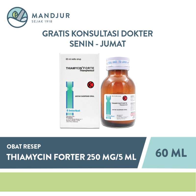 Jual Thiamycin Forte 250 Mg/ 5 Ml Sirup 60 Ml Di Seller Apotek Mandjur ...