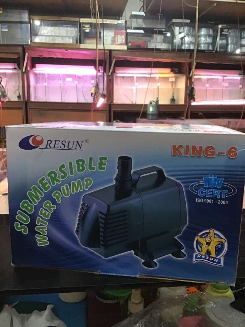 Promo Pompa Air/ Mesin Dorong Air Untuk Kolam Ikan Hias Resun King 6 ...