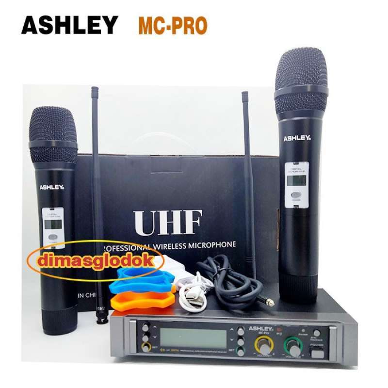 Jual Werles Wirles Mic Ashley Mc Pro Wireless Microphone 2 Mik Genggam ...