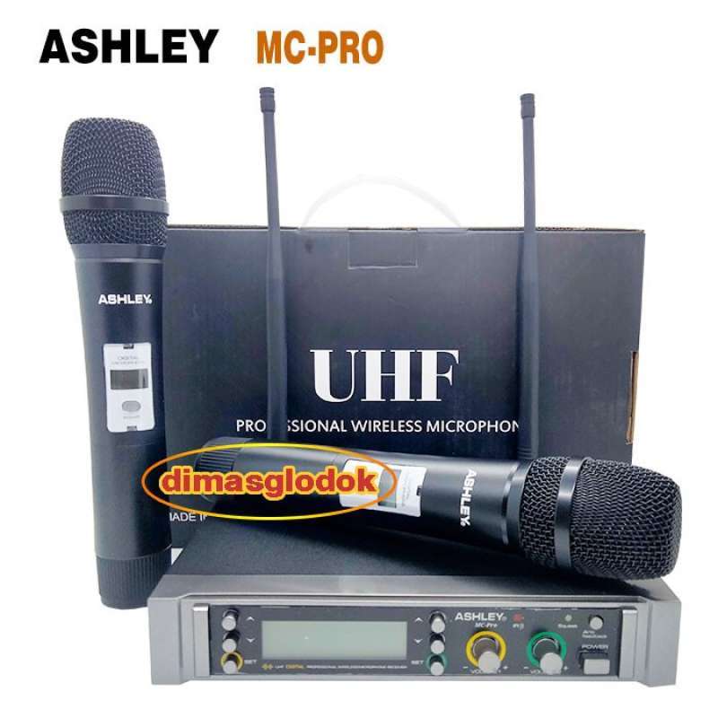 Jual Werles Wirles Mic Ashley Mc Pro Wireless Microphone 2 Mik Genggam ...