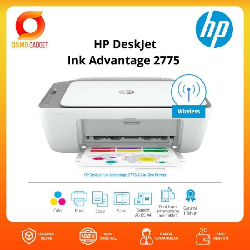 Promo HP DeskJet Ink Advantage 2775 All-in-One Printer Original Garansi ...