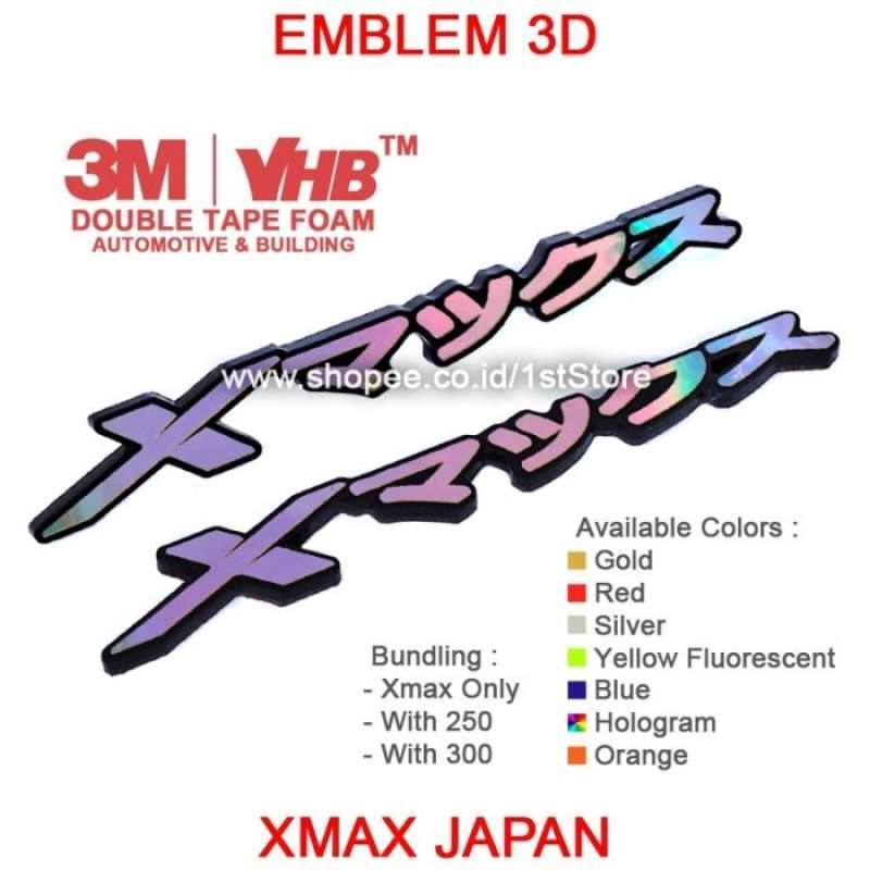Promo Emblem Xmax Japan 3D Badge Logo Timbul Yamaha X Max 250 300 ...