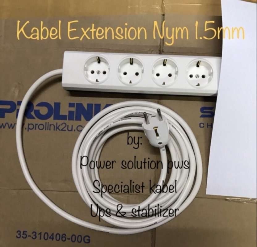 Promo Stop kontak colokan kabel listrik Broco 4 Soket 1.5mm 1M ( KE1M4 ) Diskon 23% di Seller ...