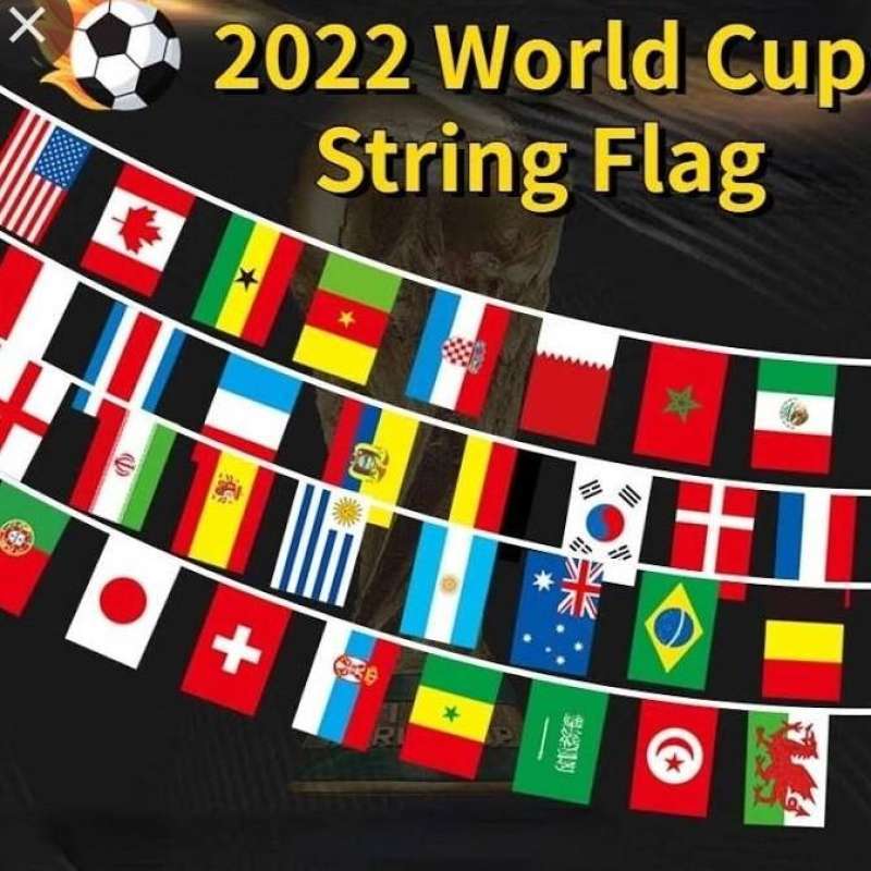 Jual Bendera 32 Negara Peserta Piala Dunia 2022 Qatar / Worldcup 2022 ...