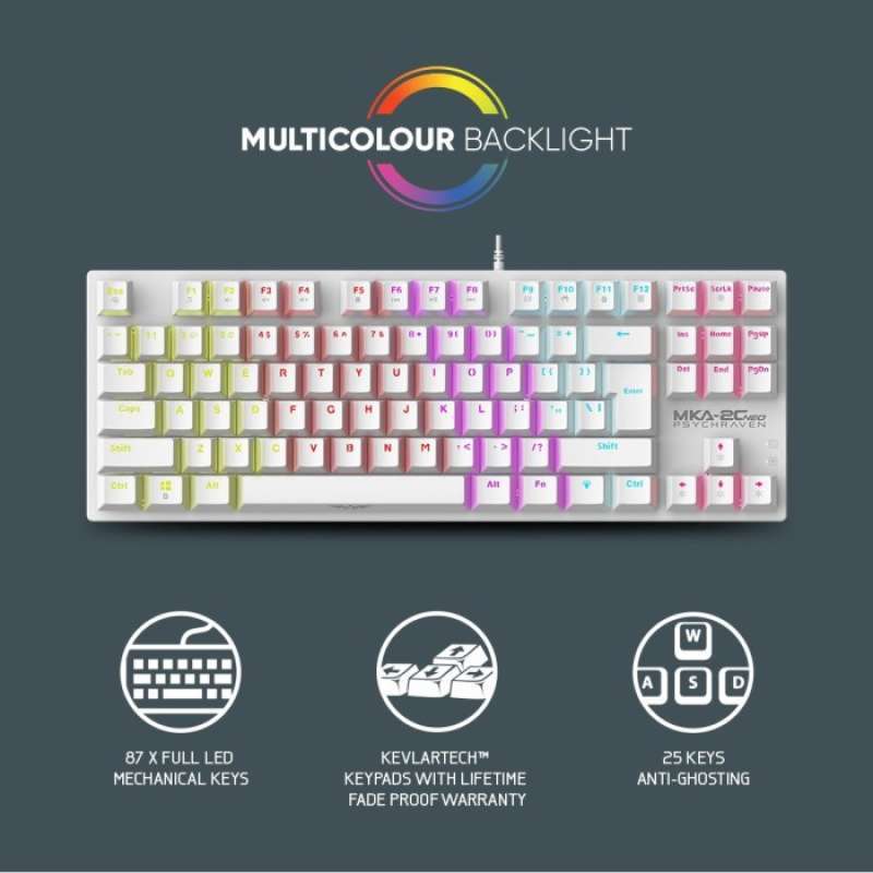 Promo Keyboard Gaming Mechanical Armaggeddon Mka-2C Neo Psychraven Tkl ...