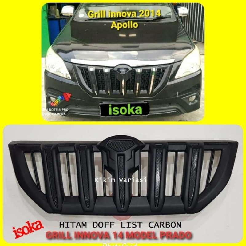 Jual Grill Grand Innova 14 - 15 Model Prado Hitam Doff List Carbon di ...