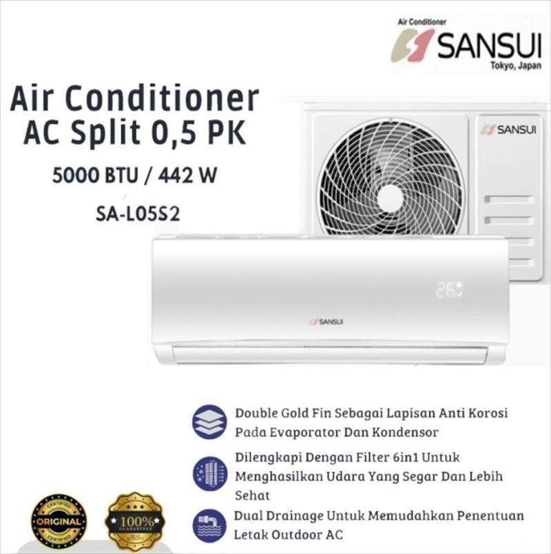 Promo Ac Sansui Sa L05s2 / Sa L05 S2 , Split Standar 0,5 Pk R32 Japan Diskon 5% Di Seller ...
