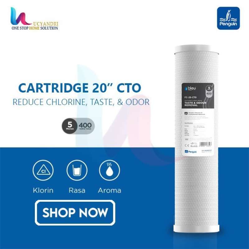 Promo Cartridge Filter Air Penguin 20 CTO Sediment Saringan isi ulang ...
