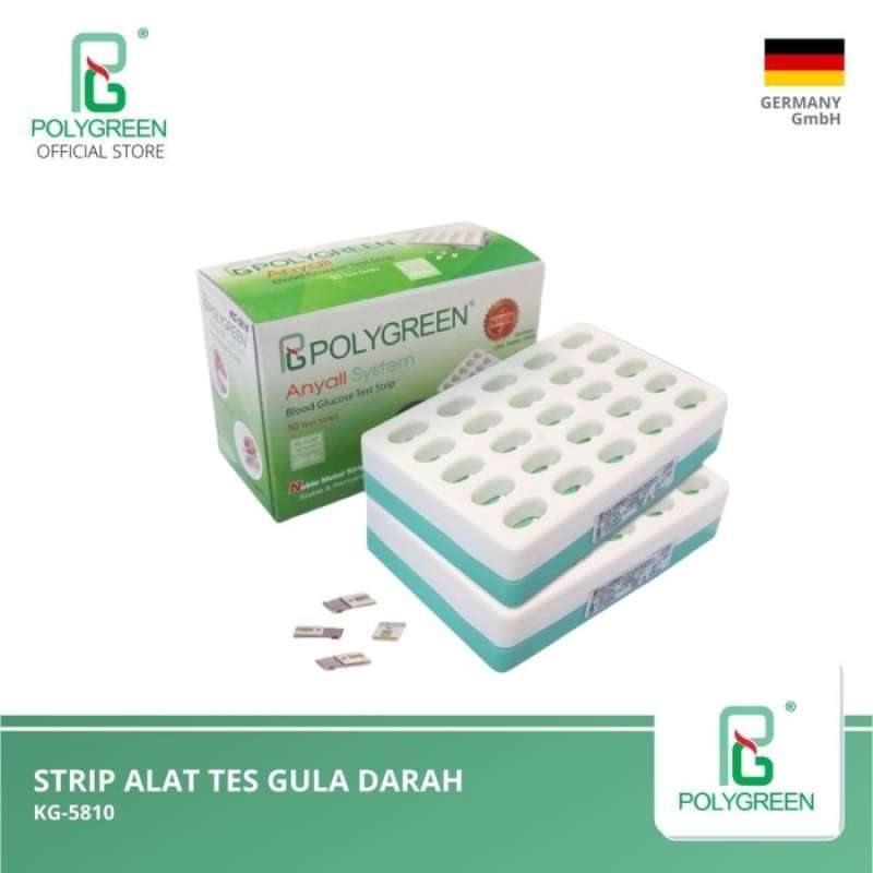 Promo Strip Tes Gula Darah Isi 50 Polygreen Glucose Strip Test Diskon ...