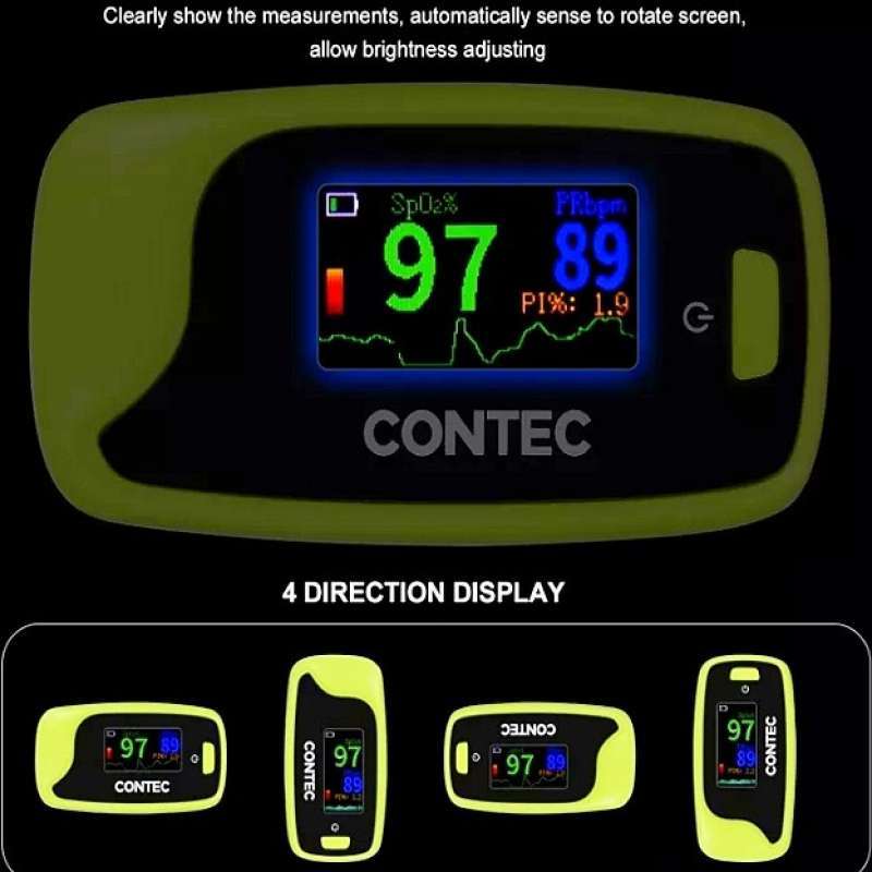 Jual Pulse Oximeter Fingertip Contec Cms50-pro Pengukur Saturasi Oksigen Di Seller Bergas Selalu ...