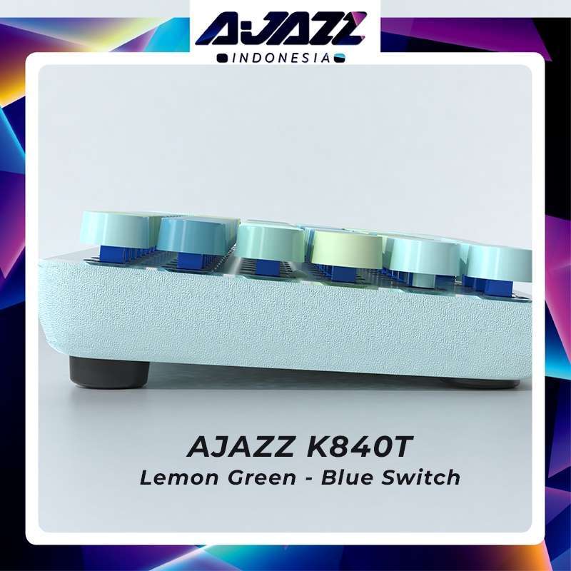 Promo Ajazz K840t Gaming Keyboard Wired Bluetooth Wireless 2.4g Wired ...