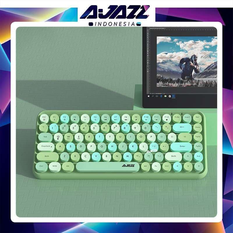 Promo Ajazz 308i Keyboard Bluetooth Version Broadcom 5.0 Key Life 10 Million Times Original For ...