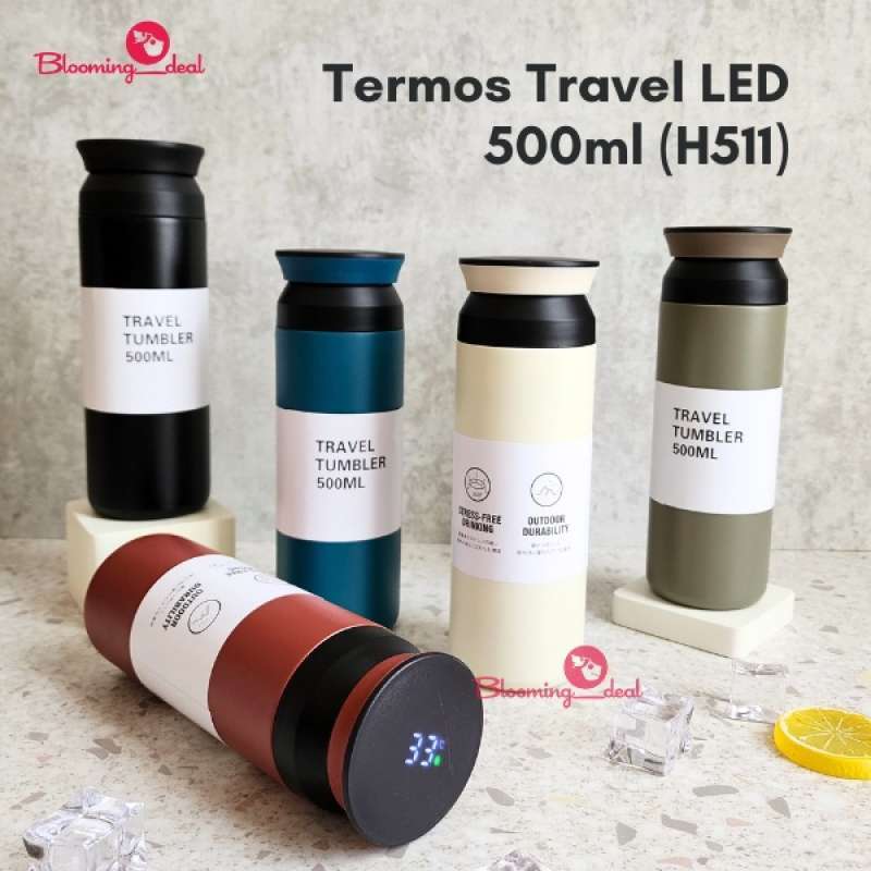 Promo Tumbler Termos Travel Led Display Temperatur Suhu Stainless Steel ...