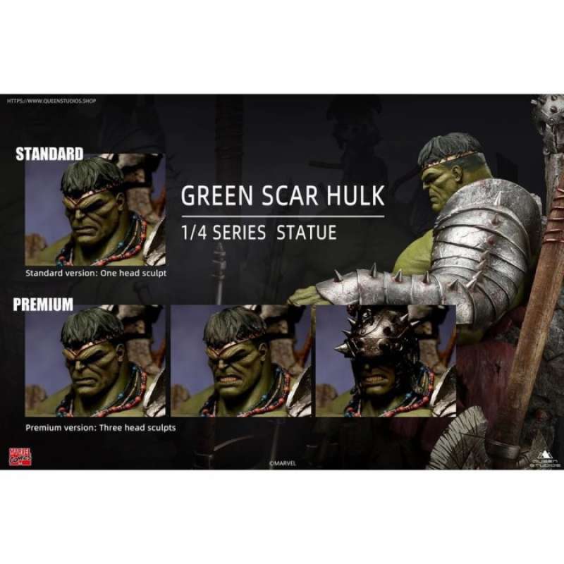 Jual QUEEN STUDIOS GREEN SCAR HULK WORLD WAR HULK POLYSTONE ACTION ...