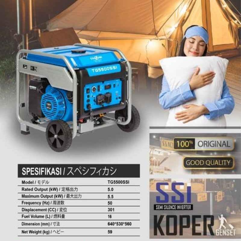 Jual Genset semi silent 5 kva 5000 watt 5500 watt TSUZUMI TG5500SSI 7 ...