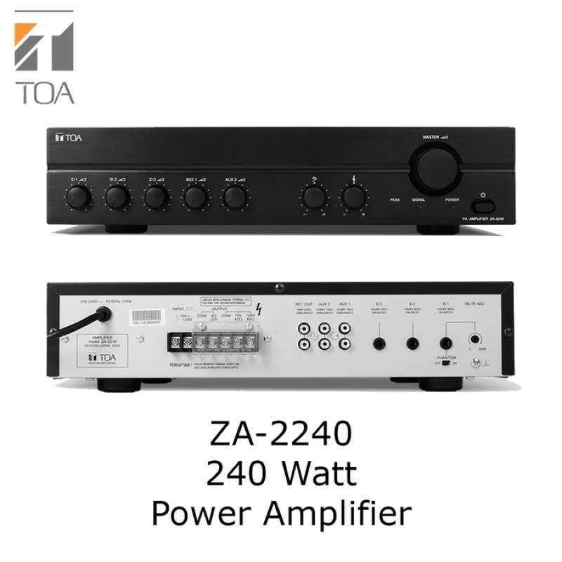 Promo TOA ZA-2240 ZA2240 Power Amplifier 100V 240 watt 100 Volt Amply ...
