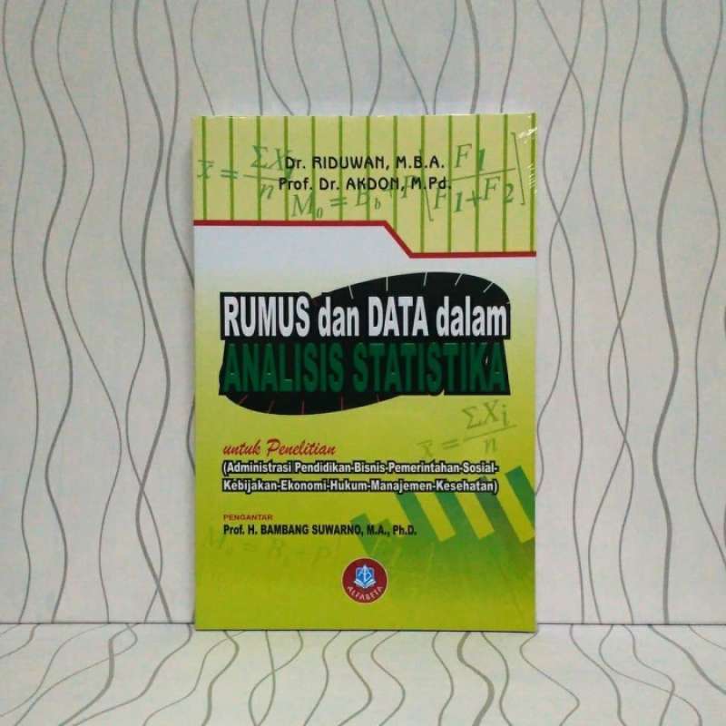 Promo BUKU RUMUS DAN DATA DALAM ANALISIS STATISTIKA - Multicolor Diskon ...