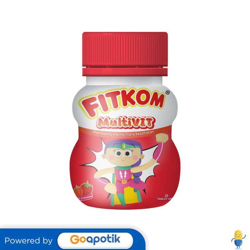 Jual Fitkom Rasa Strawberry Botol 21 Tablet Di Seller Apotek Indo Sehat ...