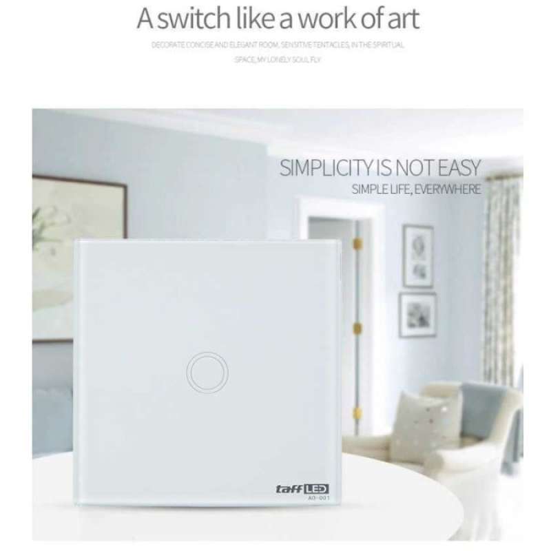 Jual Saklar Lampu Dinding Rumah Taffled Touchscreen Led Switch Tembok ...