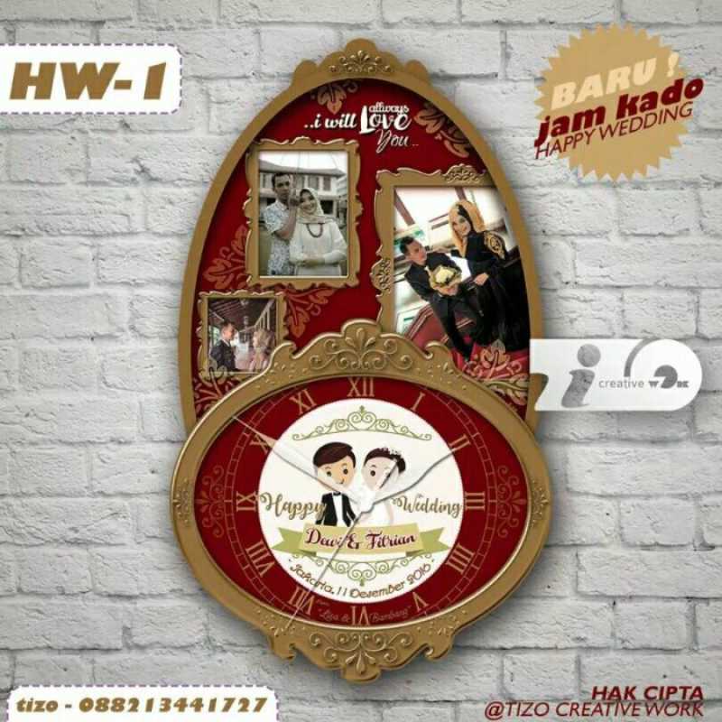 Promo Jam Dinding Happy Wedding Plus Box Hardcase Diskon 23% di Seller ...
