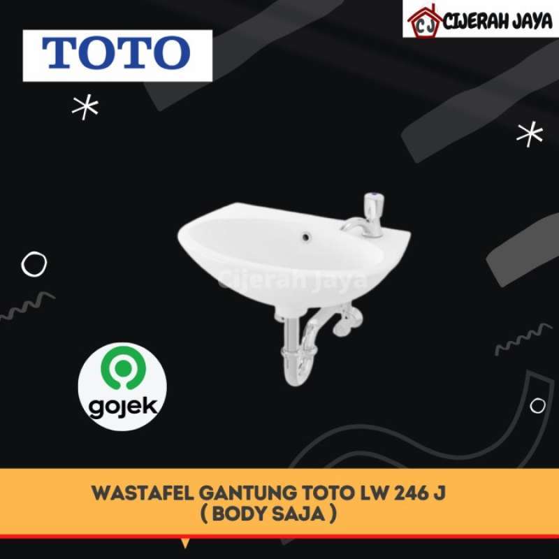 Promo Wastafel Gantung Toto Lw 246 J / Wall Hung Lavatory Toto Lw246J ...