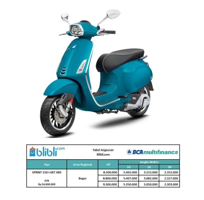 Jual BCA Multifinance - [DP] Vespa Sprint 150 I-GET ABS Sepeda Motor [OTR Bogor] di Seller ...