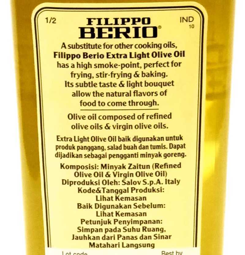 Promo Filippo Berio Extra Light Olive Oil 500 ml Diskon 19% di Seller ...
