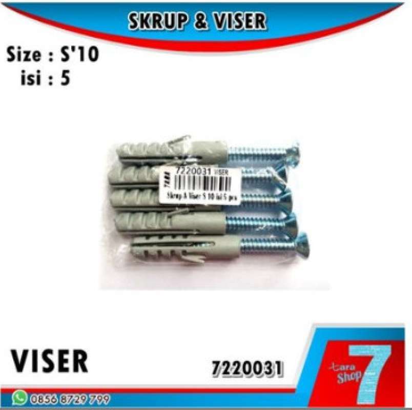 Jual Sekrup Dinding Tembok S10 + Baut Gepeng isi 5 7220031 di Seller ...