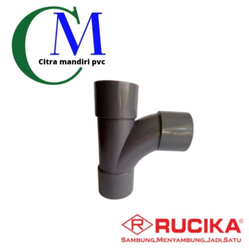Promo Fitting PVC Rucika TY - Tee Y - LARGE RADIUS TEE 4 X 2 1/2 - AW-LT 90 Diskon 23% di Seller ...