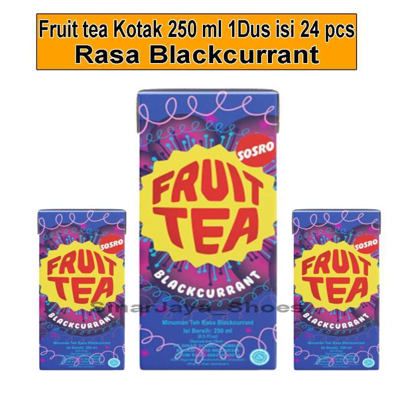 Jual Fruit tea Kotak Sosro Rasa Blackcurrant 250 ml 1 dus isi 24 pcs di Seller SinarJaya_Shoes ...