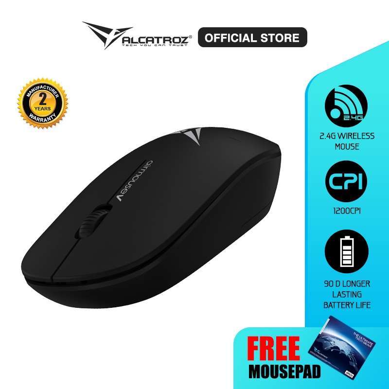 Jual Mouse Wireless Alcatroz Airmouse V | 1200 CPI | Ergonomic Design ...