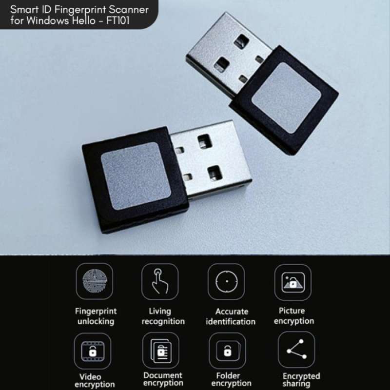 Jual Smart ID USB Fingerprint Reader Windows Hello PC Laptop Lock ...