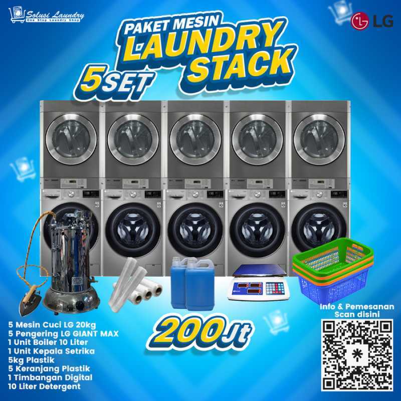 Promo Paket Mesin Laundry Stack 5 Set 200jt Diskon 5% Di Seller ...