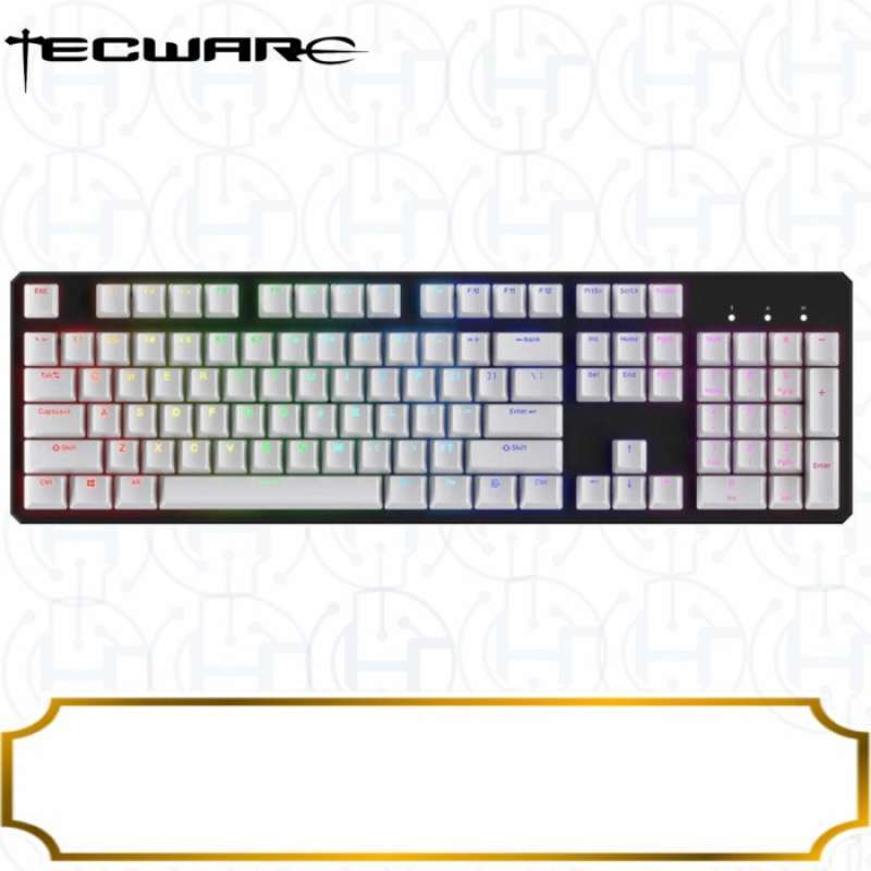 Promo Tecware Keyboard PBT 110 Keycaps White RGB TWKB-PBT-WH Double ...