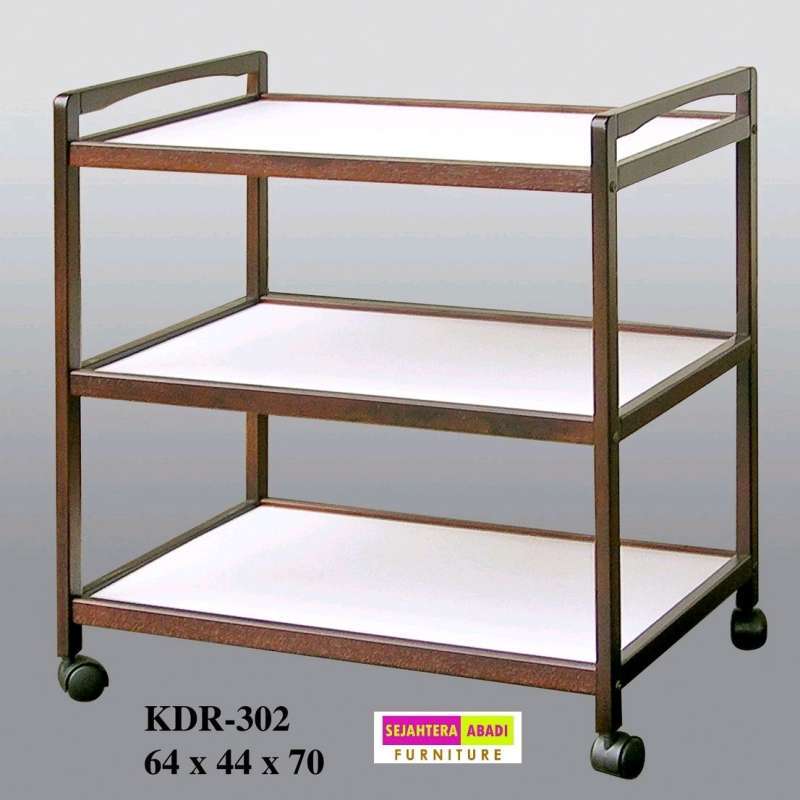 Jual rak dorong rak serbaguna rak tv rak kayu rak susun roda rak dapur ...