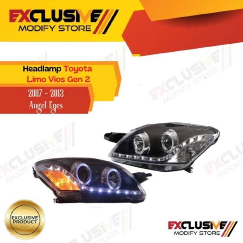 Jual HEADLAMP LIMO VIOS GEN 2 2007-2013 ANGEL EYES PROJECTOR STARLINE ...