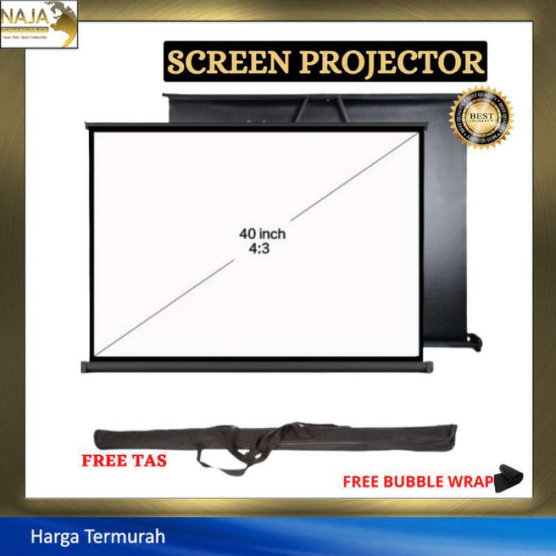 Promo Layar Proyektor Lipat 40 Inch | Table Screen Projector Portable ...