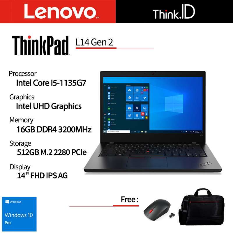 Jual Lenovo Thinkpad L14 Gen2 I5-1135g7 16gb 512gb 14ips Win10 Pro Di ...
