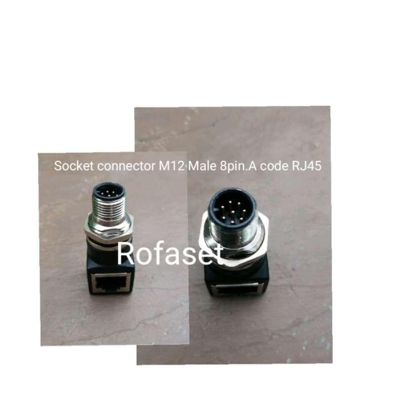 Promo socket connector M12 male 8 pin A code RJ45 Diskon 33% di Seller KomputerMu Store - Tugu ...