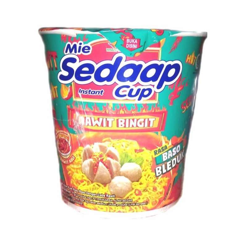 Jual Mie Sedaap Instant Cup Rawit Bingit Rasa Baso Bleduk 77 gram di ...