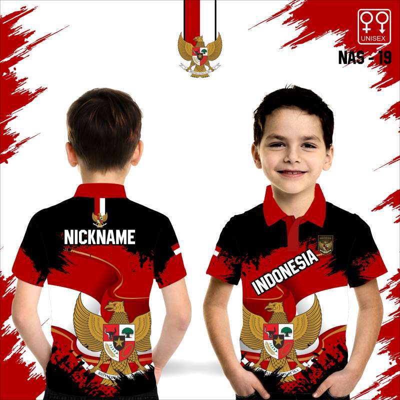 Jual Baju polo anak hut kemerdekaan ri ke 78 tahun 2023 kaos 17 an dirgarahayu indonesia NAS ...