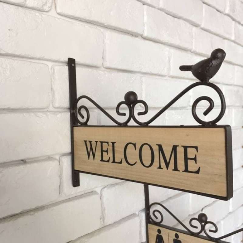 Promo Sign Welcome, Gantung Dinding Selamat Datang Papan Tanda Hiasan ...