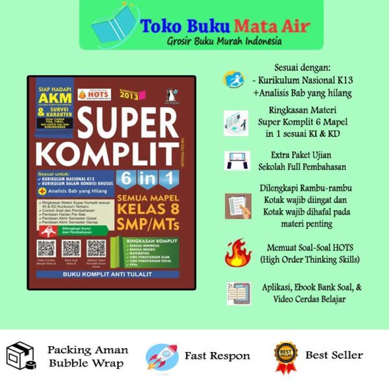 Promo Master Super Komplit 6in1 Semua Mapel Kelas 8 Smp Mts Edu