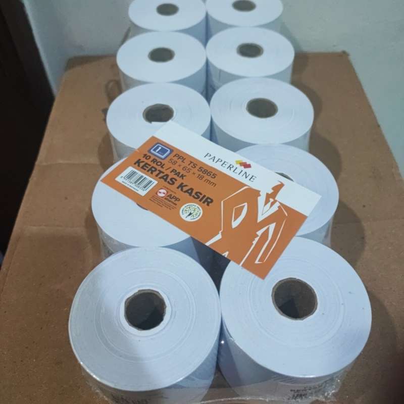 Jual Kertas Struk Kasir HVS 58 mm x 65 mm Paperline / register roll di ...