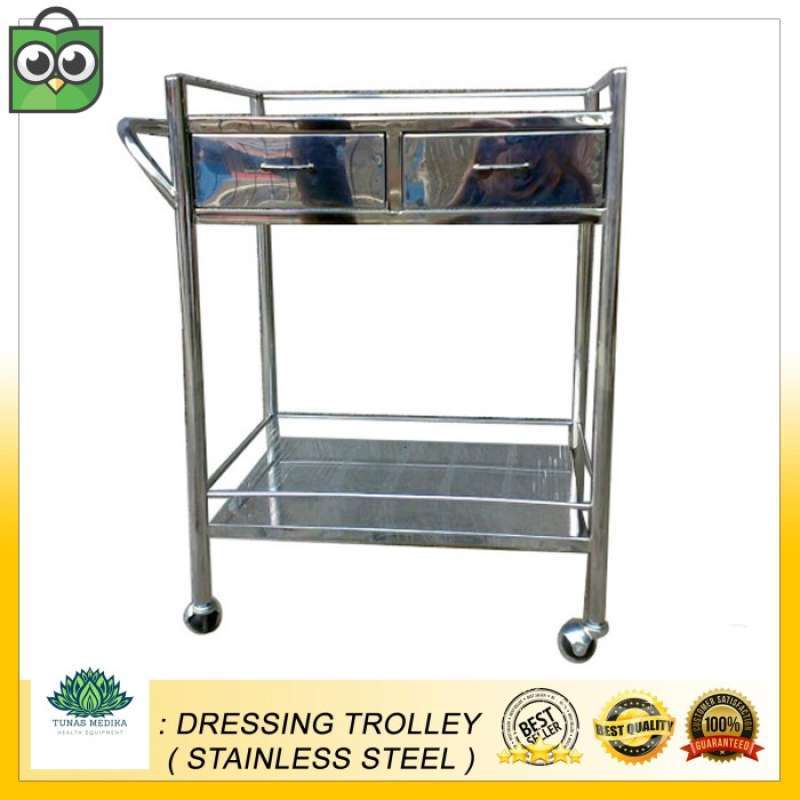 Promo Dressing Trolley Stainless Steel | Troli Troly Medis Rumah Sakit ...