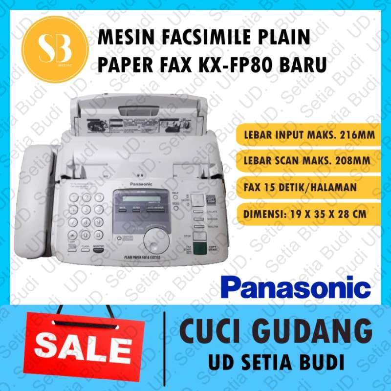 Promo Mesin Facsimile Kertas Hvs / Plain Paper Fax Panasonic Kx-Fp80 ...