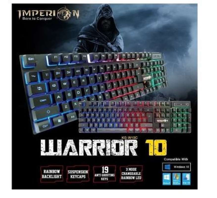 Jual Keyboard Gaming Imperion Wired Usb Membrane 104 Key Warrior 10 Kg ...