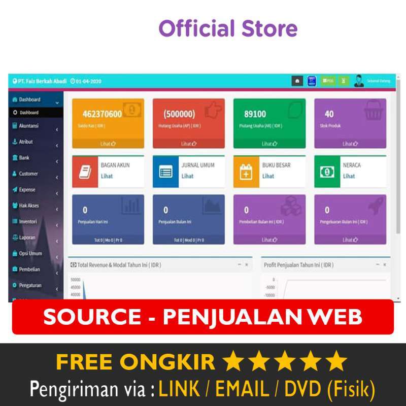 Promo Software Sistem Akuntansi dan Penjualan Berbasis Web Codeigniter Premium Lifetime Terbaru ...